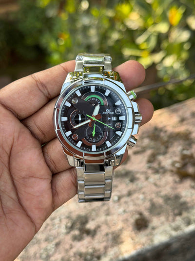 Casio Edifice WR100M Men’s Chronograph Watch Stainless Steel - OM SAI ...